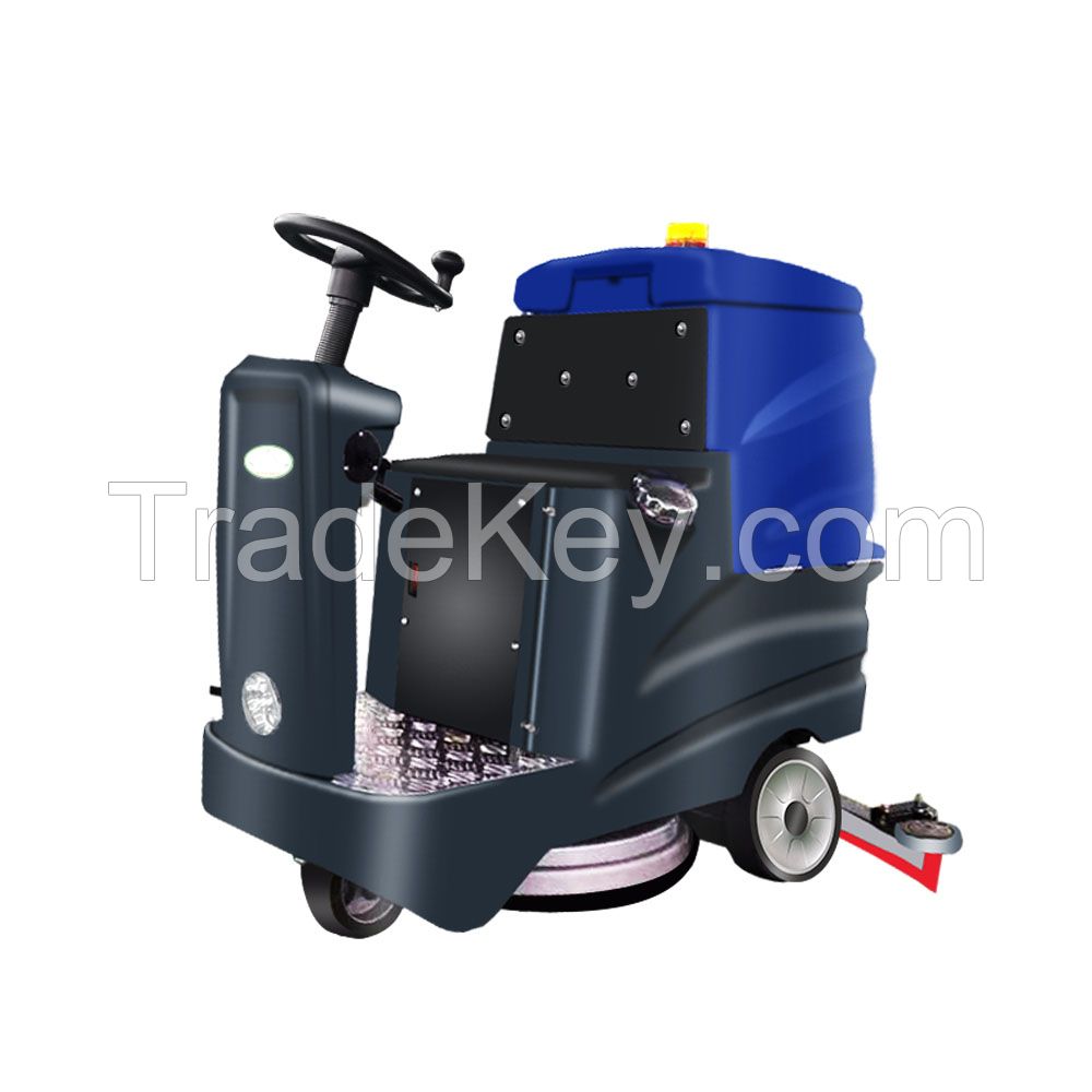 Compact Design Single Disc Ride on Floor Scrubber Dryer for shoping ...