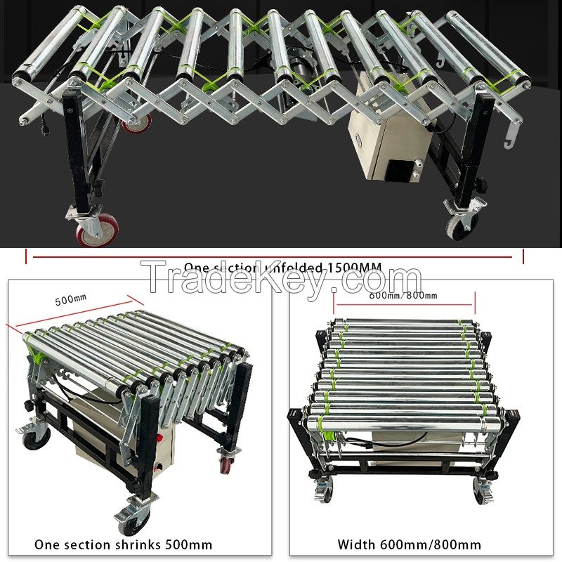 Power Warehouse Expandable Telescopic Flexible Roller Conveyor By ...